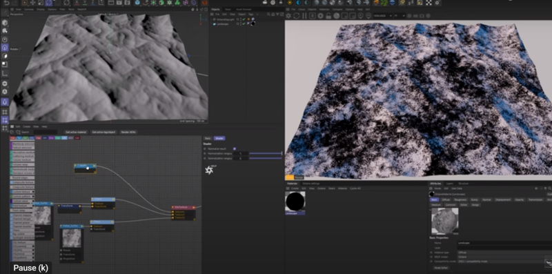SilverwingVFX shows tips and tricks on creating distance-based shaders using Octane in Cinema 4D ...