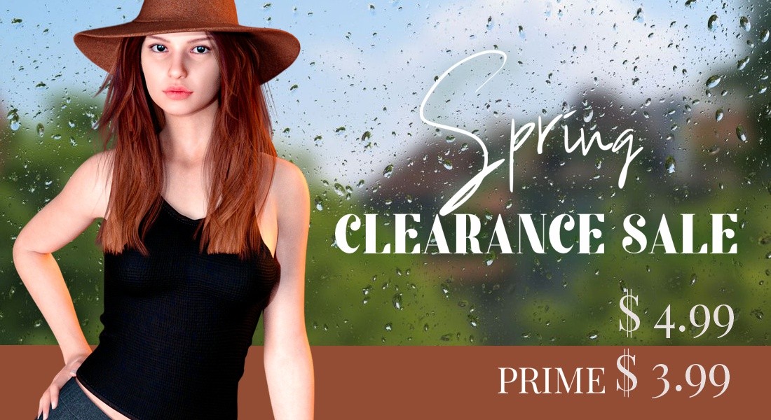 Spring Clearance Weekend Sale - $3.99 - $4.99 deals! - Renderosity