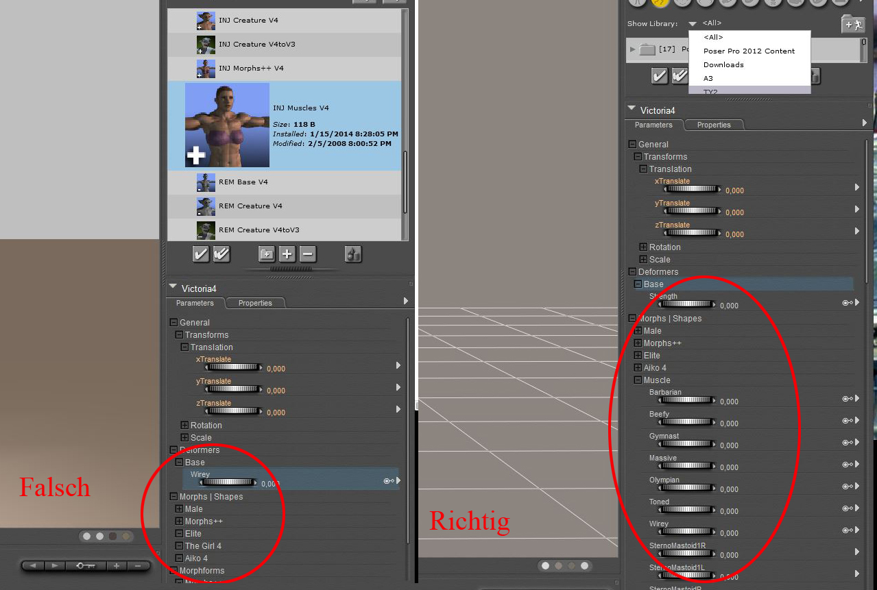 V4 Parameter dials: Muscle Morphs/ Creature Morphs | Renderosity
