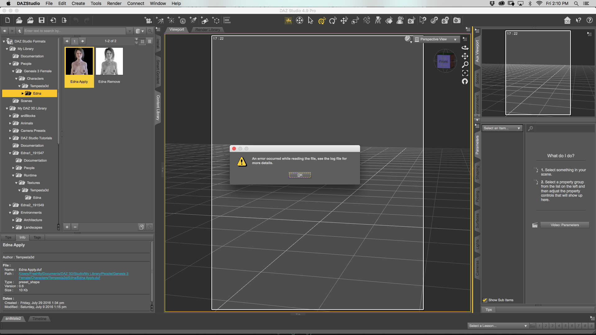 help needed with installing purchased model for DAZ3d v4.9 | Renderosity
