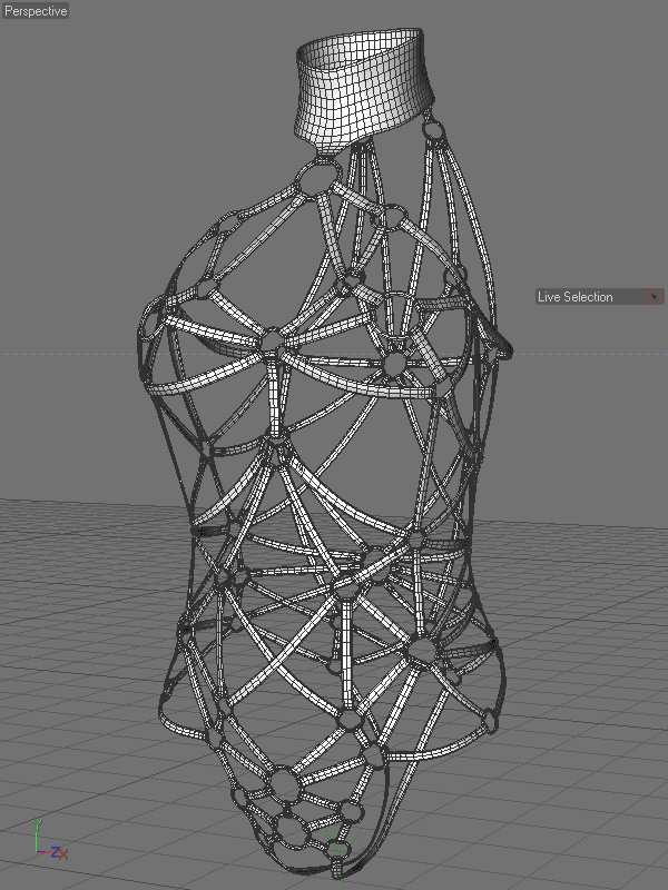 Succubus Playsuit conforming bodysuit for V4 | Renderosity