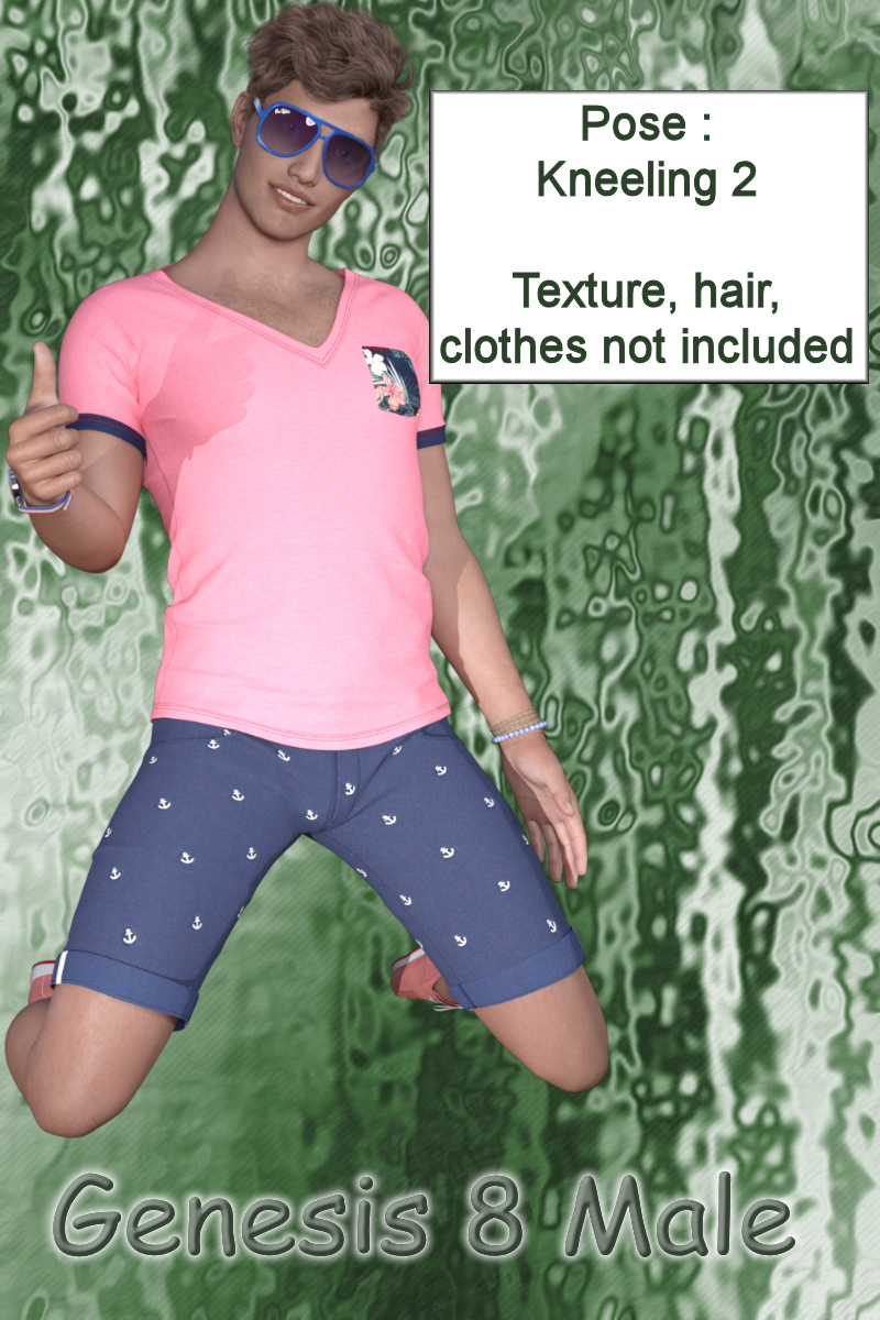 Genesis 8 Male Pose (Kneeling) 2