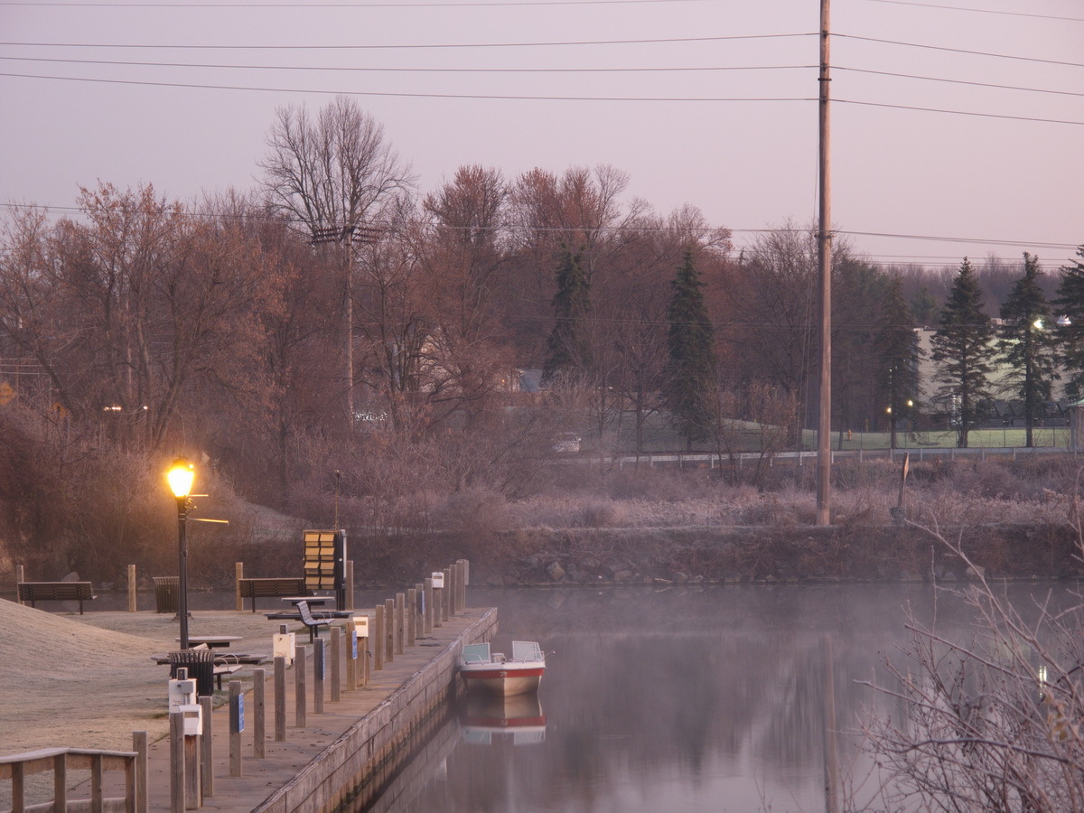 Boat Docked in Port Erie Canal