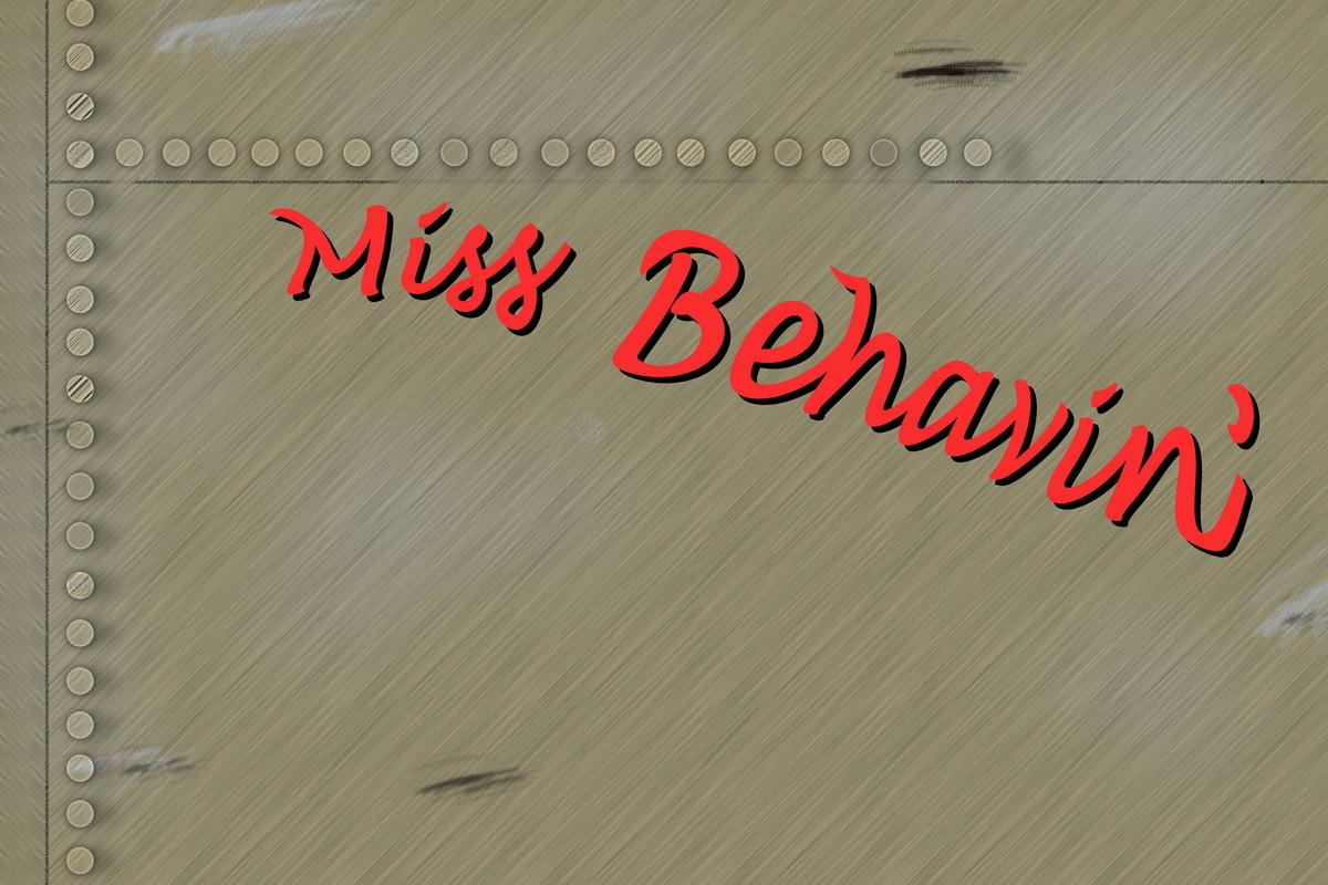 Miss Behavin' PSD Nose Art Template
