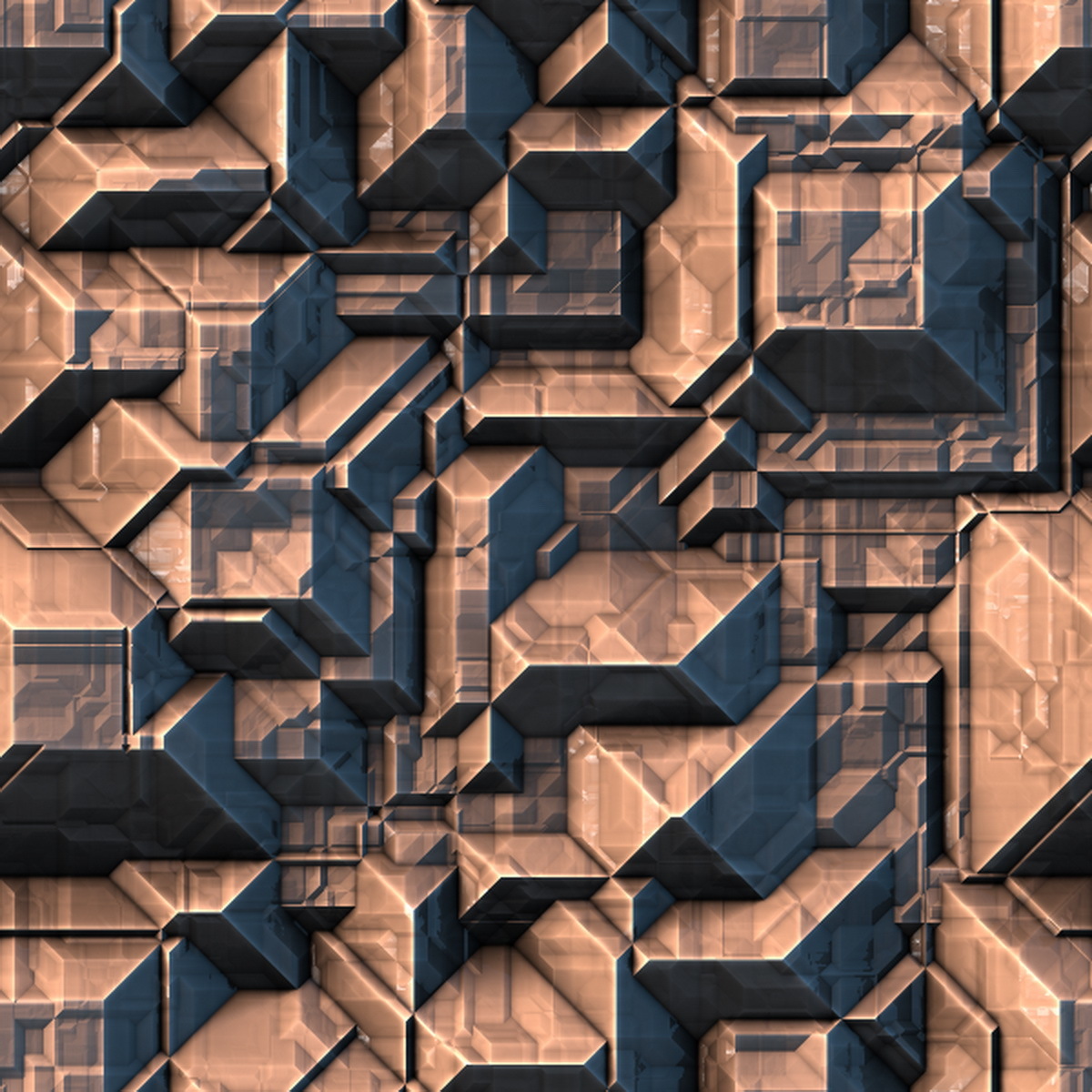 Technoblocks 1 seamless texture with maps
