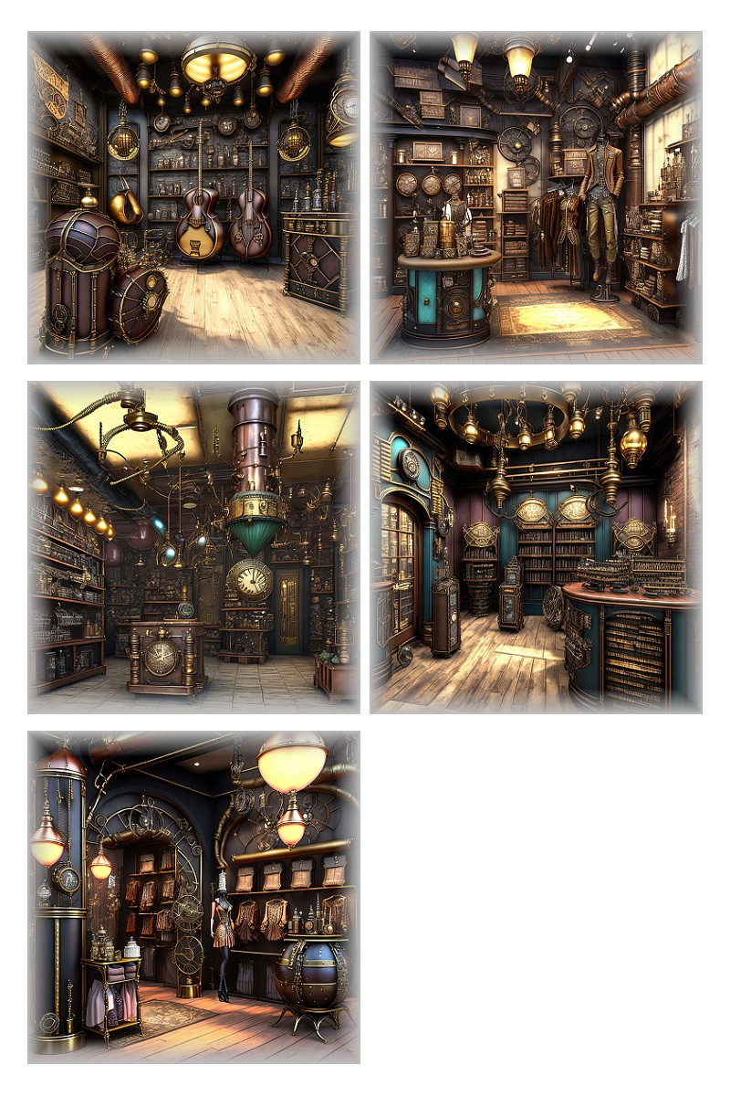 db AI Steampunk Backgrounds 36 - Steampunk Stores and Shops