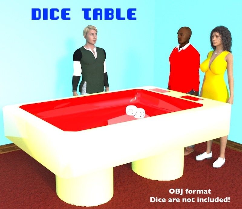 Dice table in OBJ format