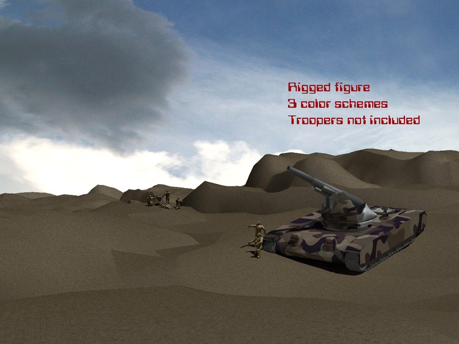 Mobile Howitzer figure for Poser