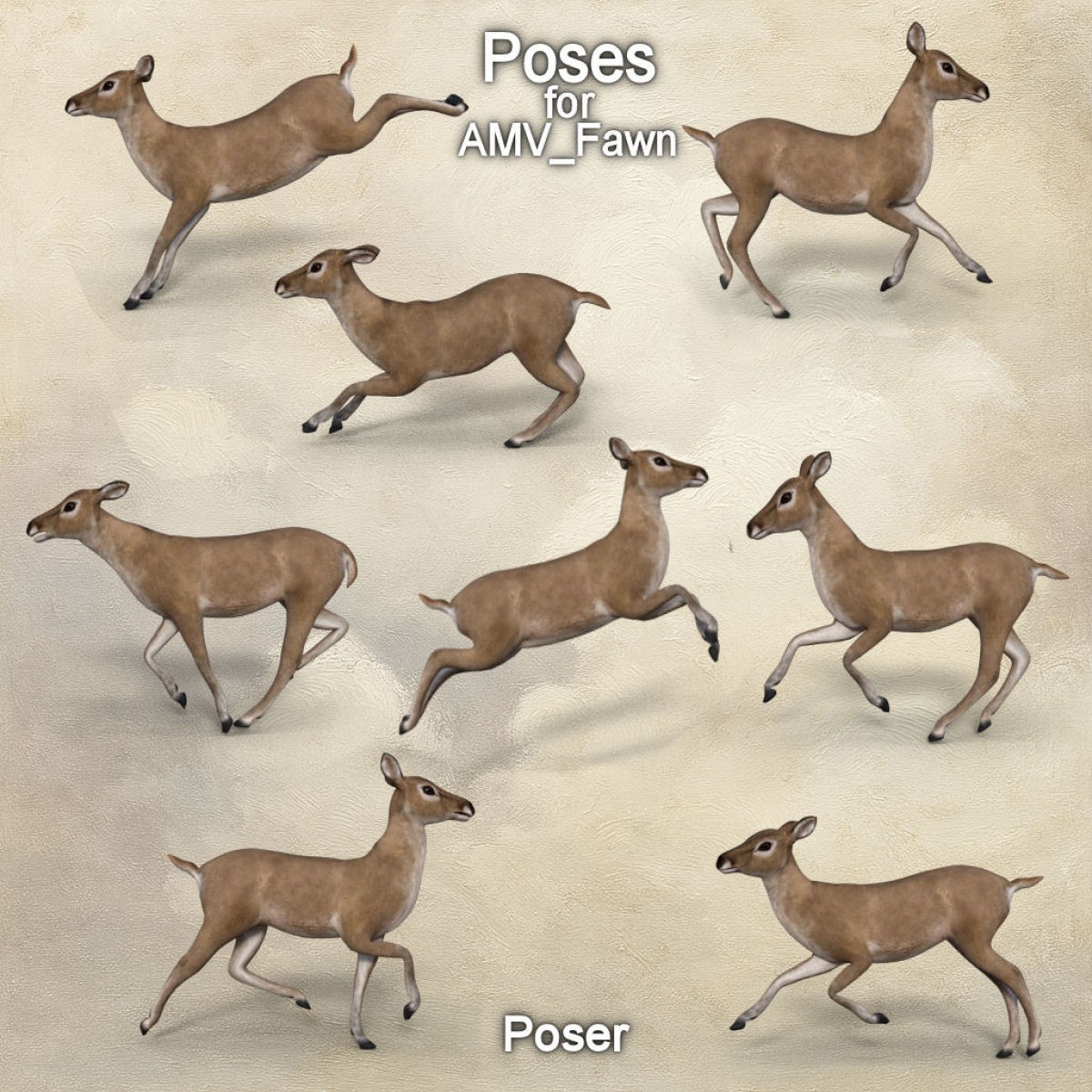 Running Poses - AMV_Fawn Poser