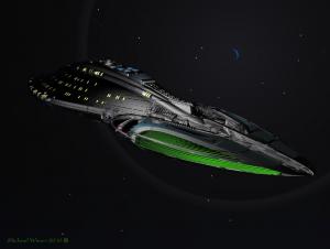 USS Magellan cruising in space by CATMANDO