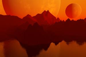 DARK-RED PLANET by VEDES