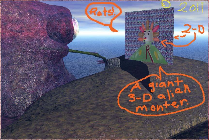 Ravenol vs. Giant Alien by Mastro