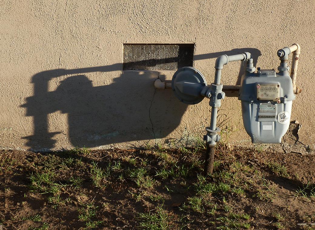 Gas meter and shadow by goodoleboy