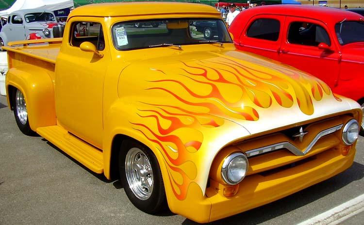 R & C-0536-1955-Ford-Custom Chopped Pickup. by stnaper