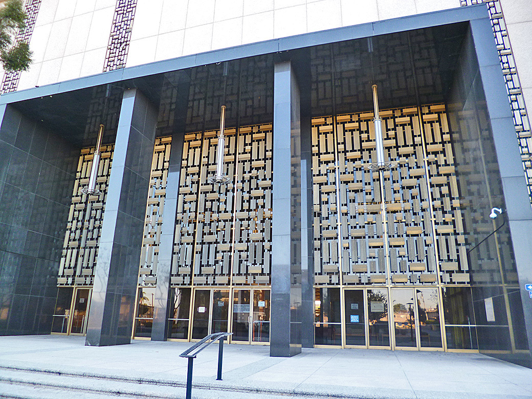 Courts building entrance by goodoleboy