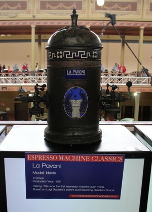 The first espresso machine ever made. by blinkings