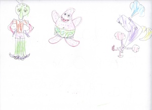 Patrick, Squidward and Pearl by JohnHowarth