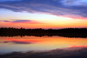 Sunset Over Bamber Lake by whtknight