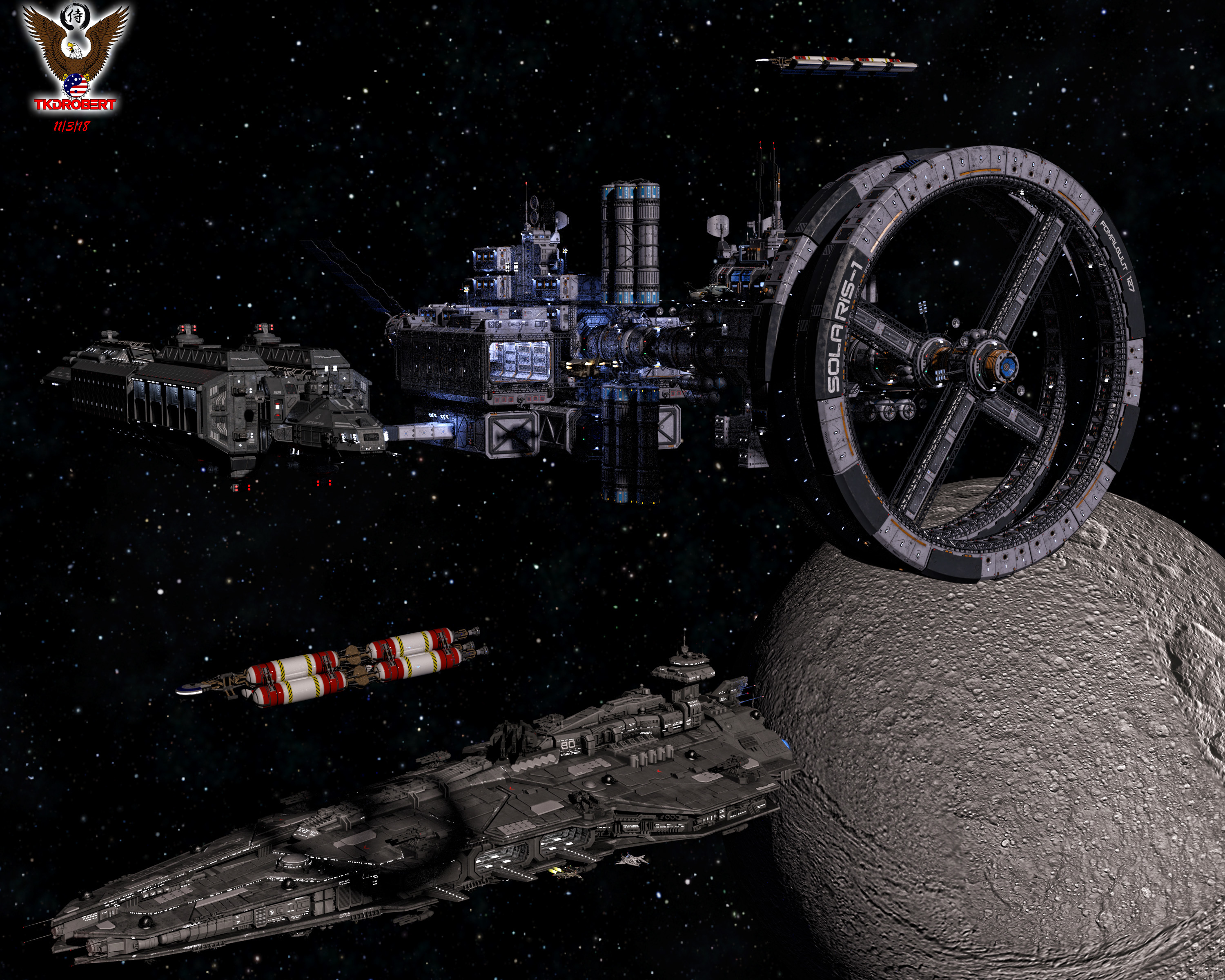 Luna Space Station: Solaris-1 by tkdrobert