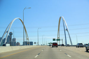 finished Interstate 30 Bridge over the Trinity Riv by Richardphotos