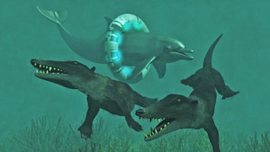 Time-Traveling Dolphin Visits His Eocene Ancestors by rps53