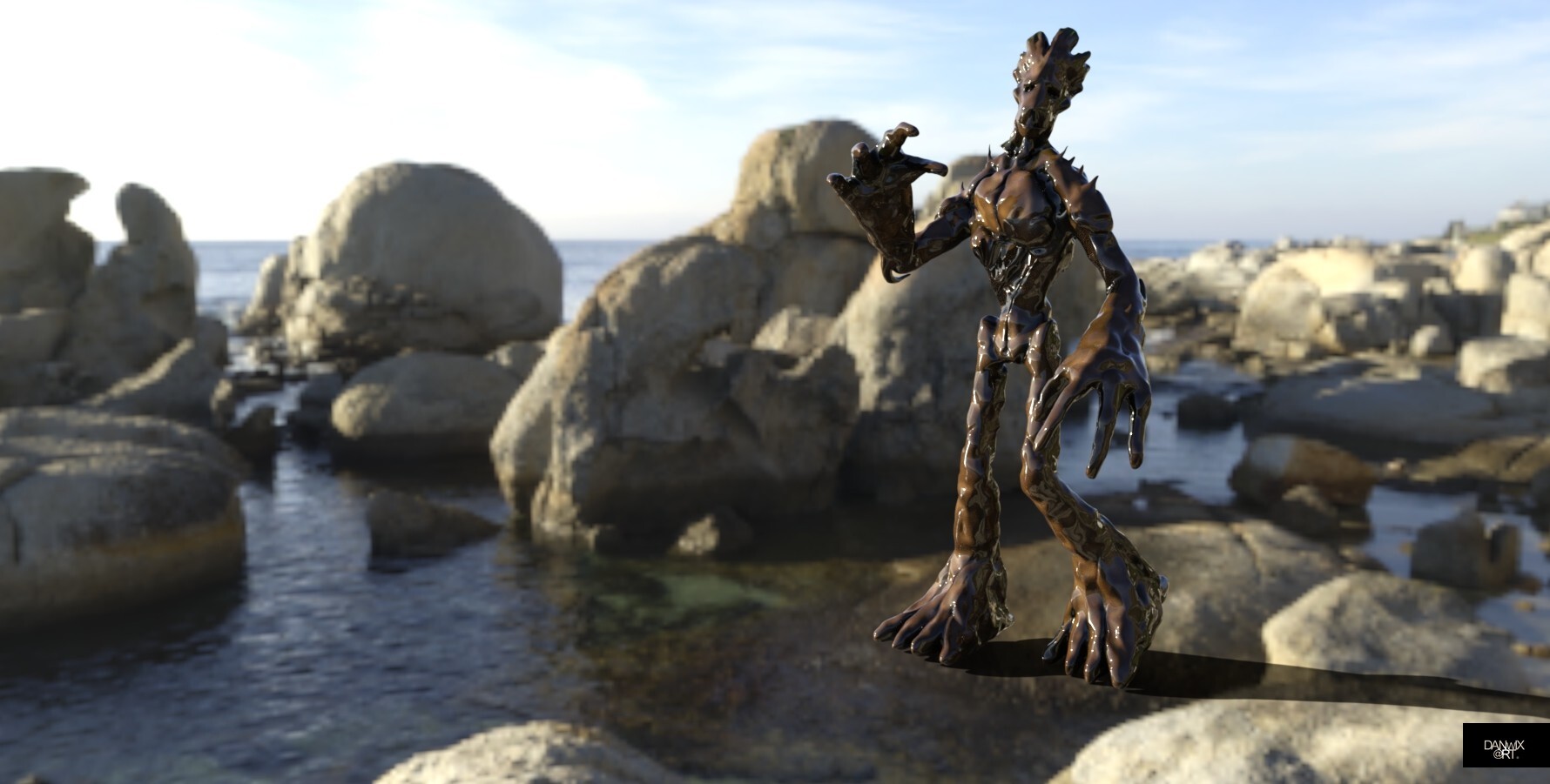 GROOT AND THE ROCK POOLS by rocdan