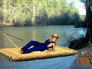 Huck Finn's River Raft by Lady Luna