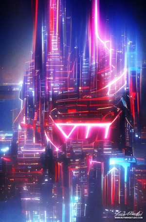Synthwave Building VII by duo