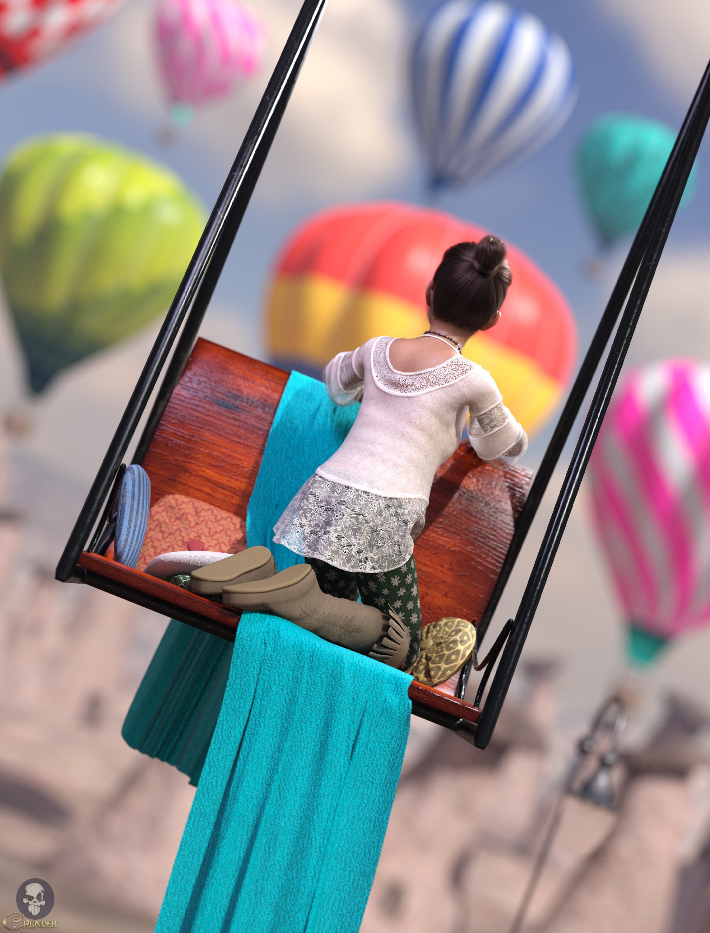 Natens Fantasy Montgolfiere and Poses 3 by crender