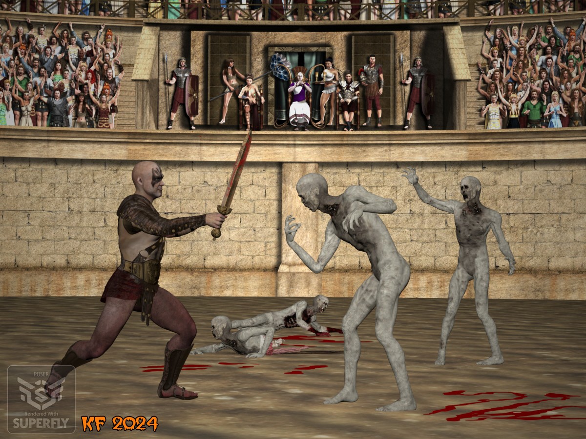 Gladiator vs Zombies by KF