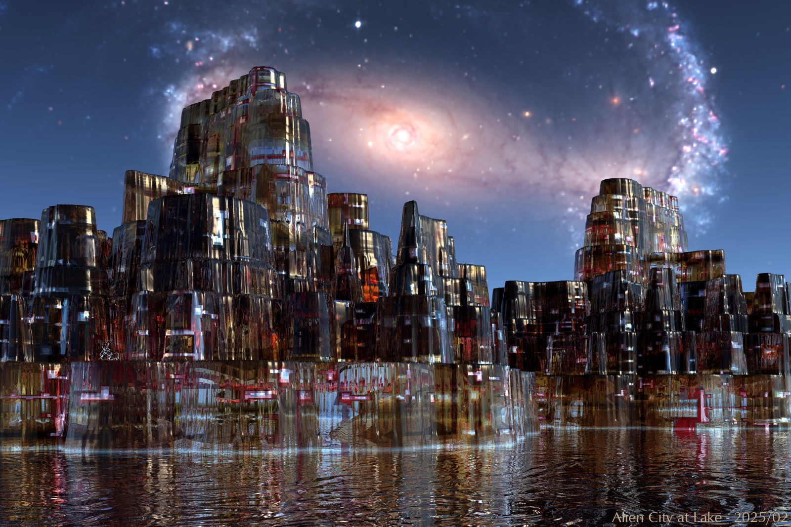 Alien City at Lake by BryceHoro