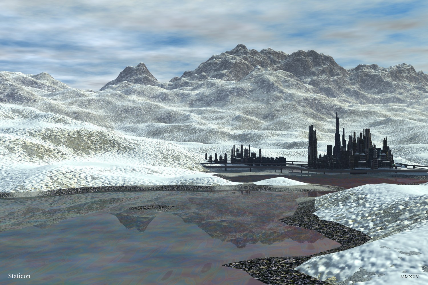 City on Oil Lake by Staticon