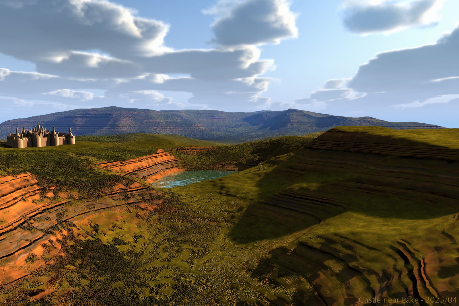 Castle near Lake by BryceHoro