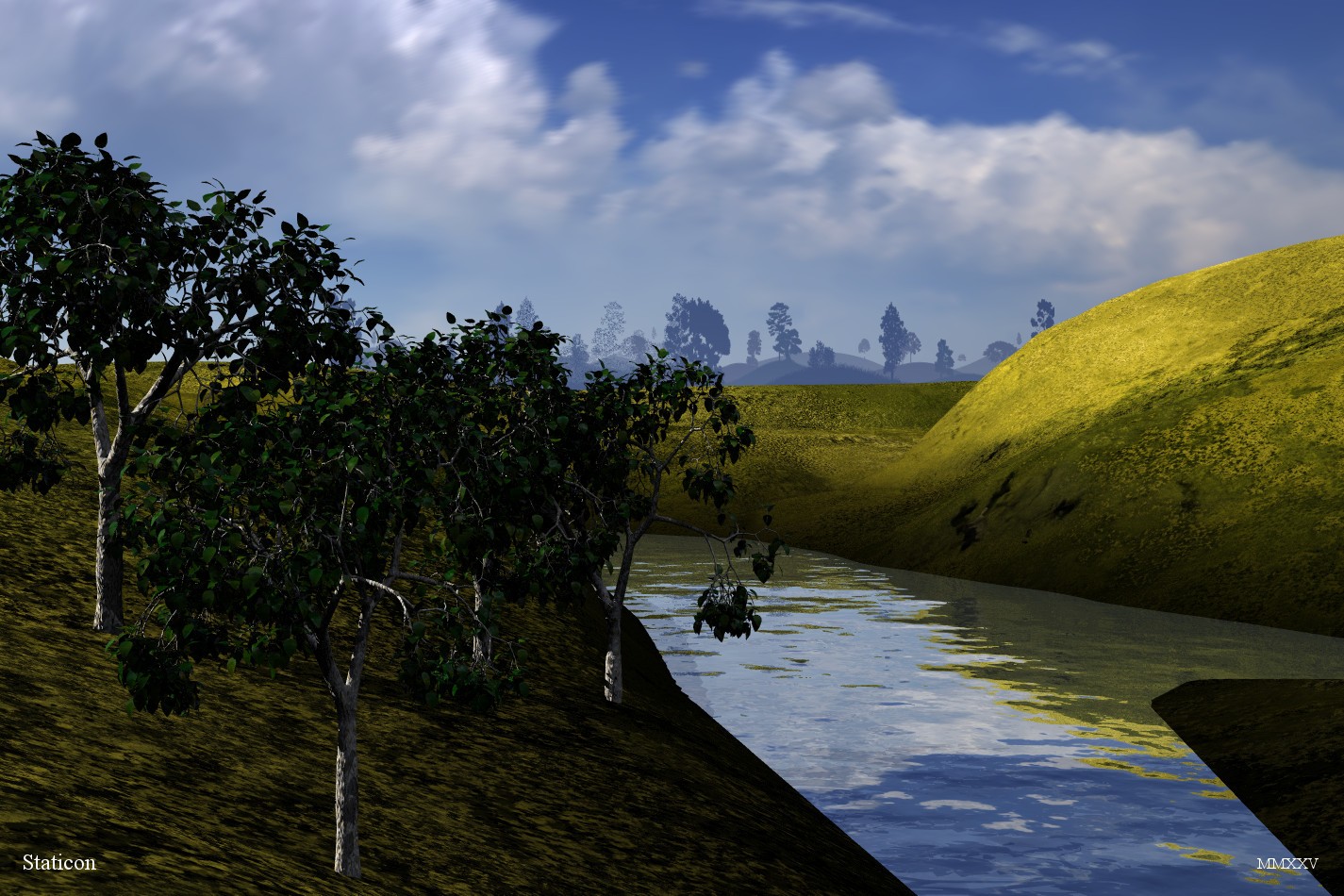 Riverside Scene by Staticon