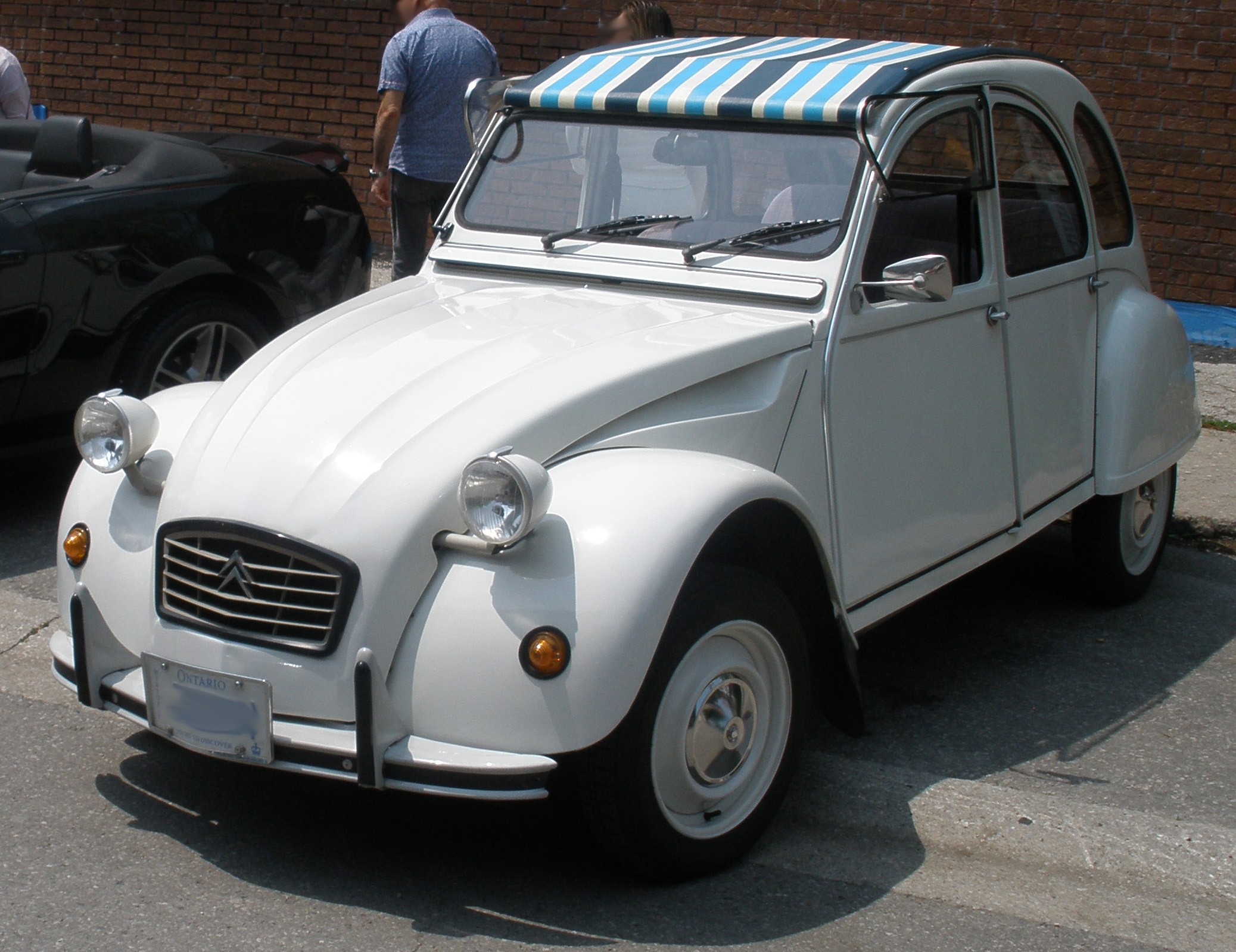 White Classic Car at the Grilled Cheese Festival by APlusDesign