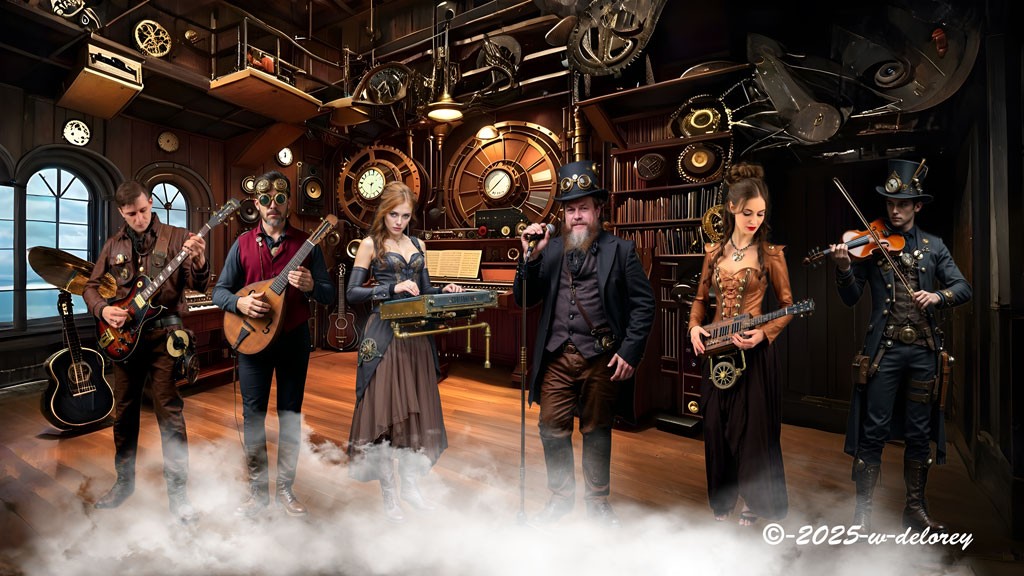 Steampunk Band by water