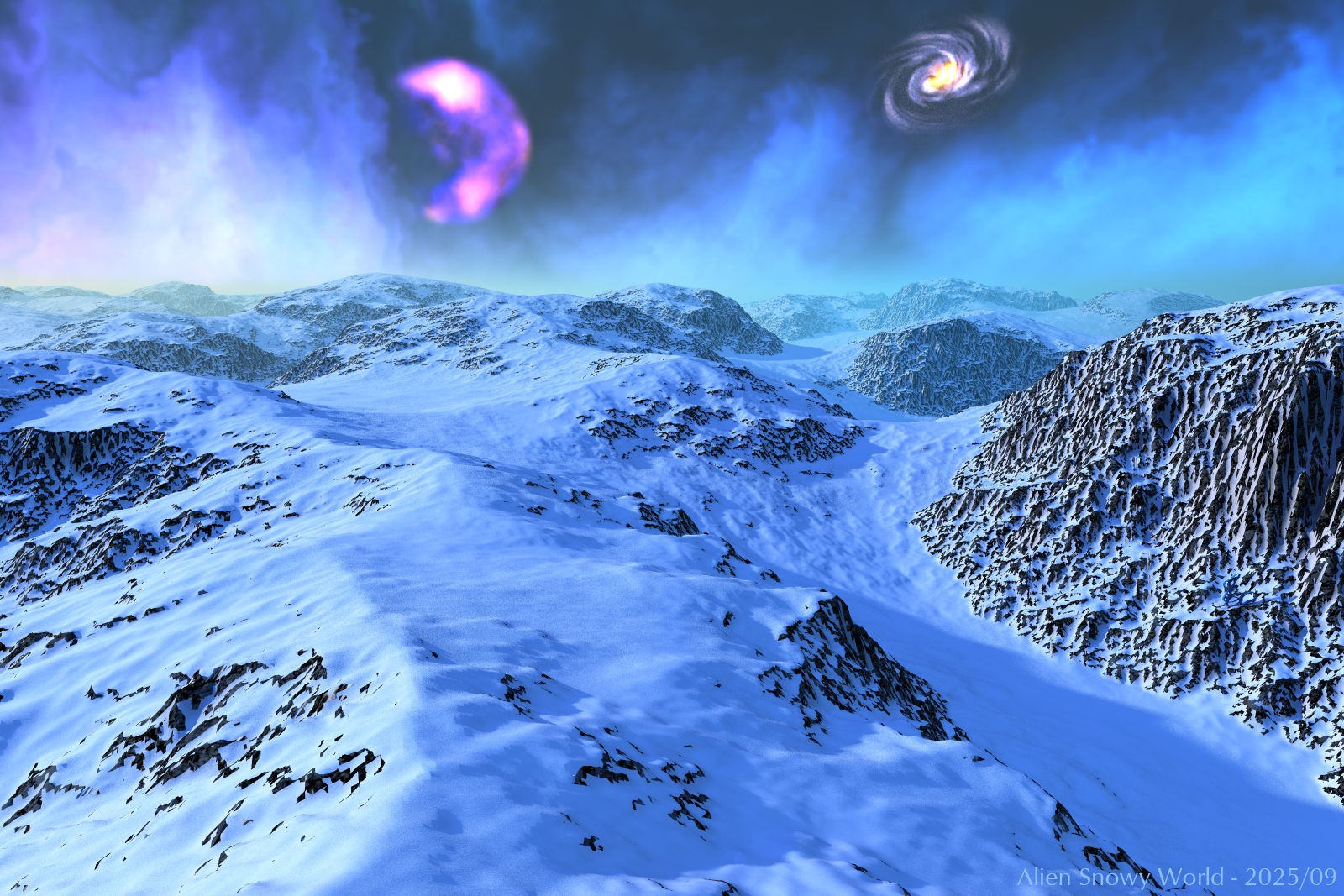 Alien Snowy World by BryceHoro