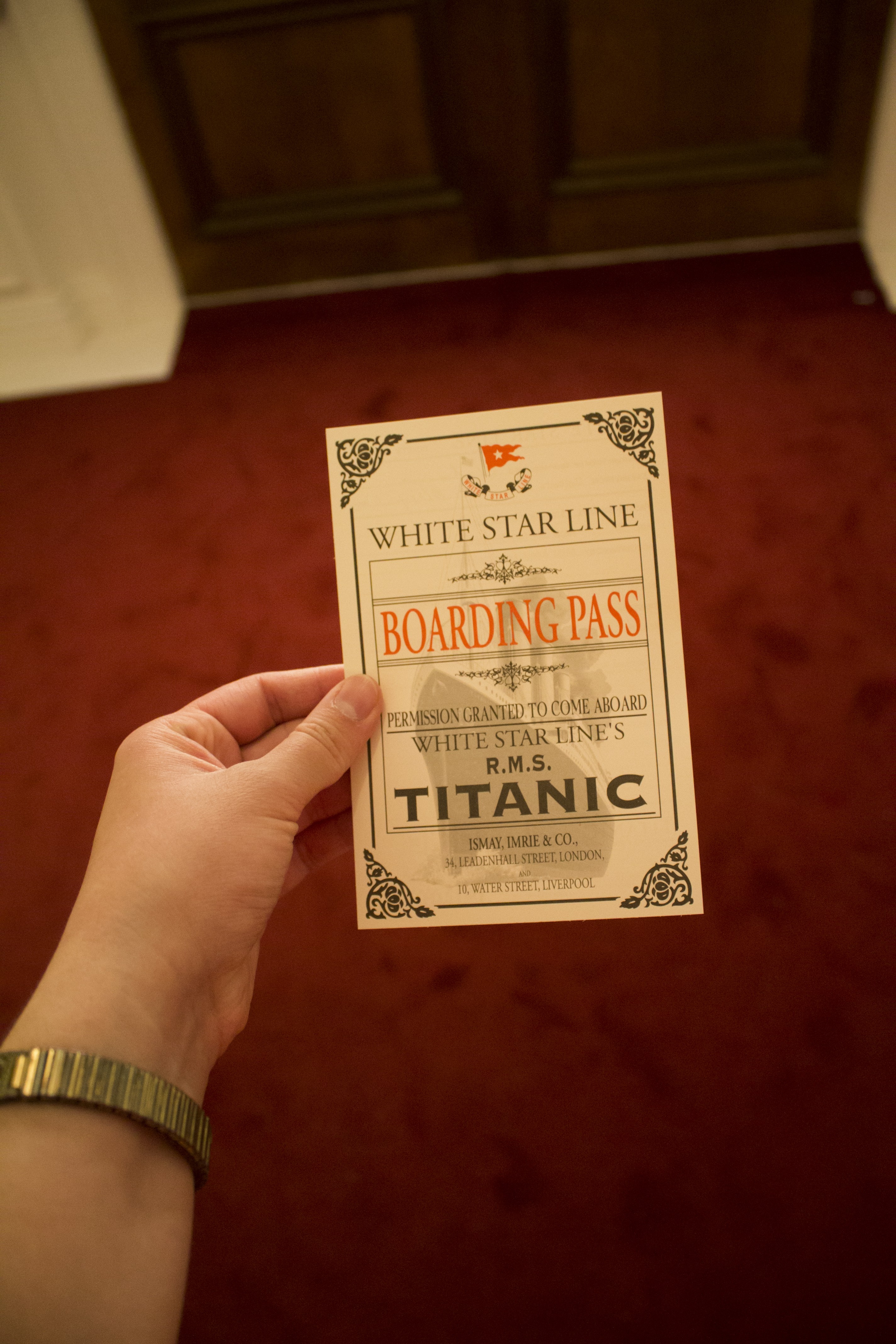 Every Visitor Got a Boarding Pass with a Real Person - Titanic Exhibit ...