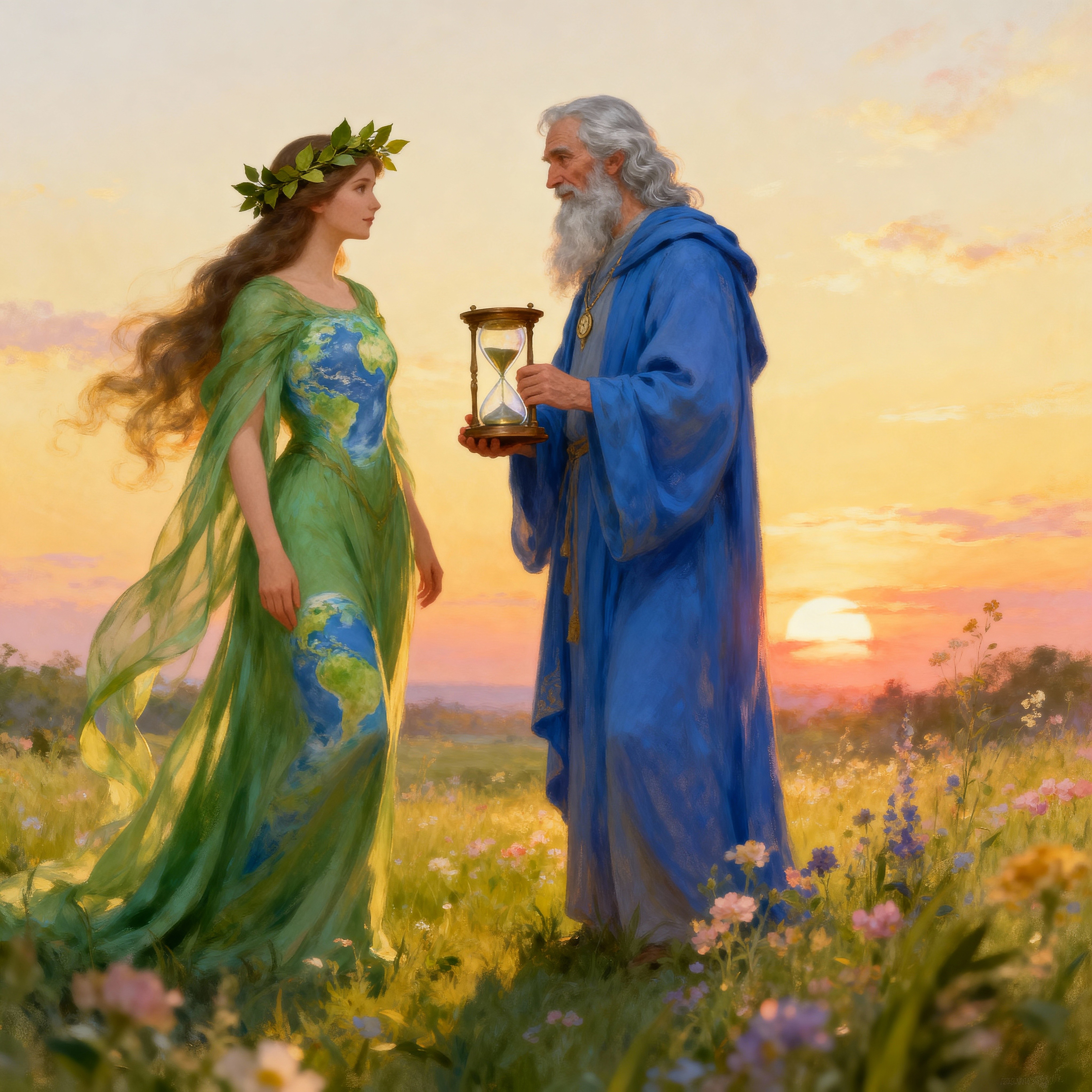 Mother Earth Meets Father Time by ladylake