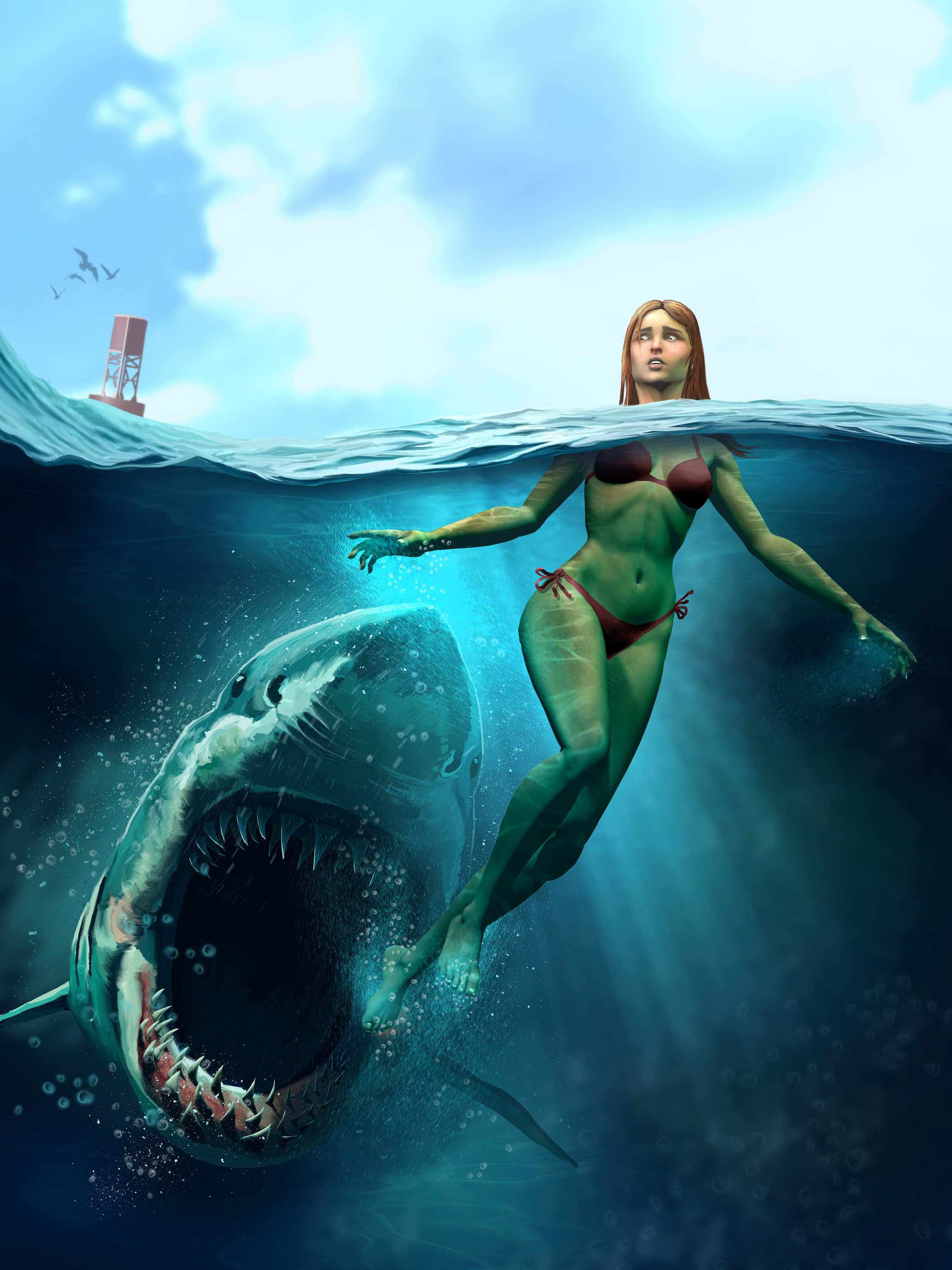 Shark Attack by Pouchy