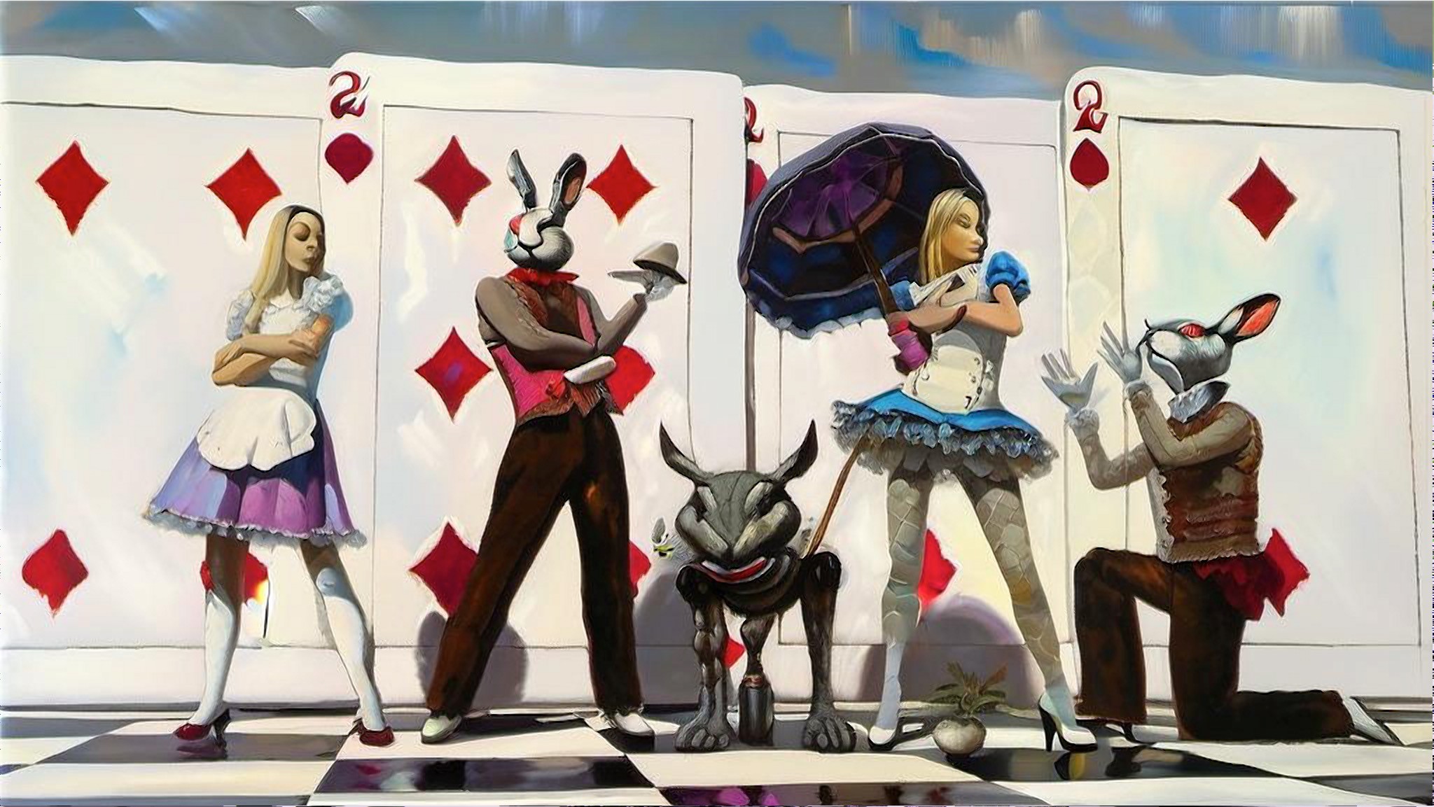 Regular Alice and Sexy Alice (A.I. styles) by rps53