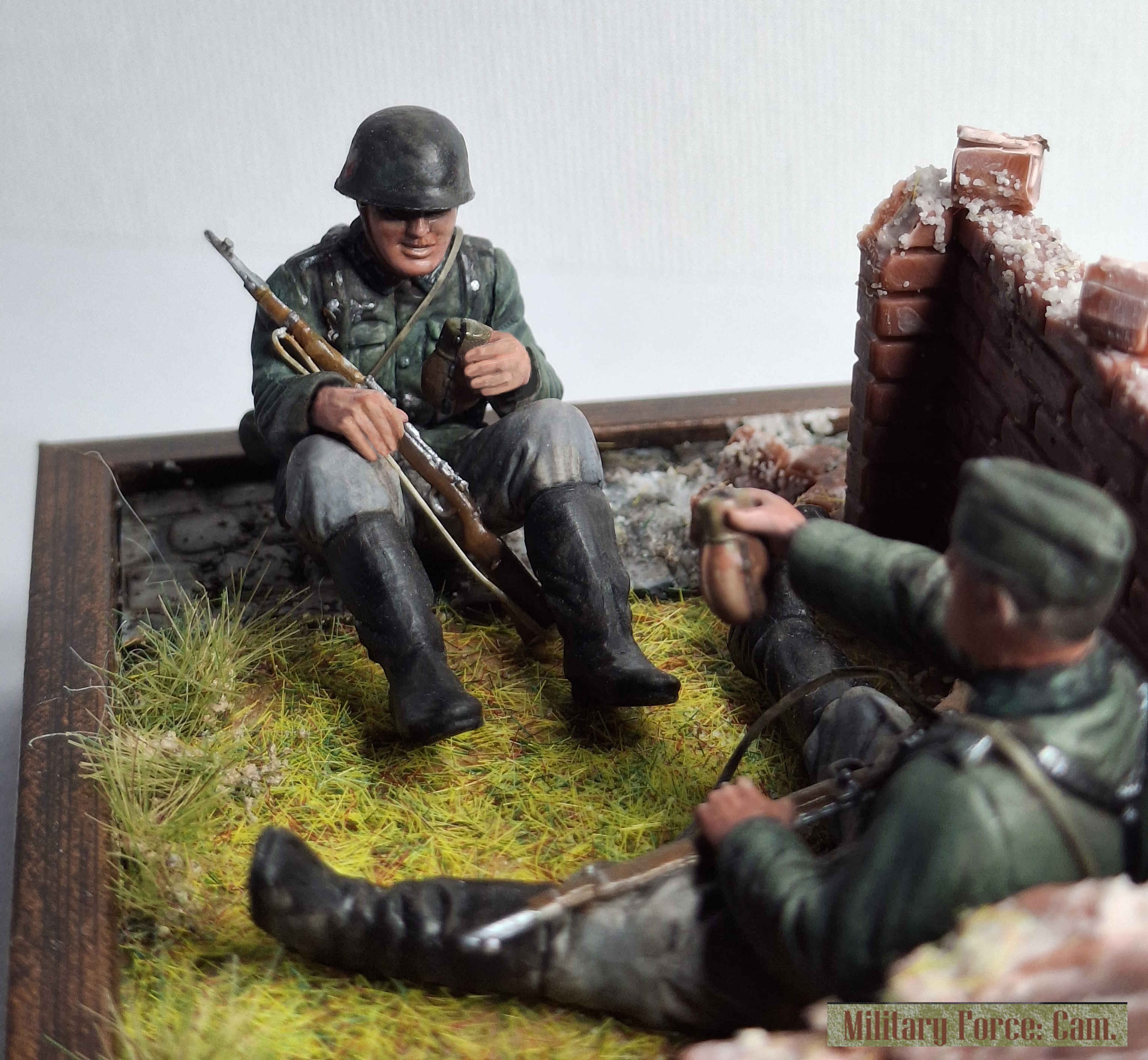 German soldiers toasting.(Final). # 3D Art. by vechtdalcollege