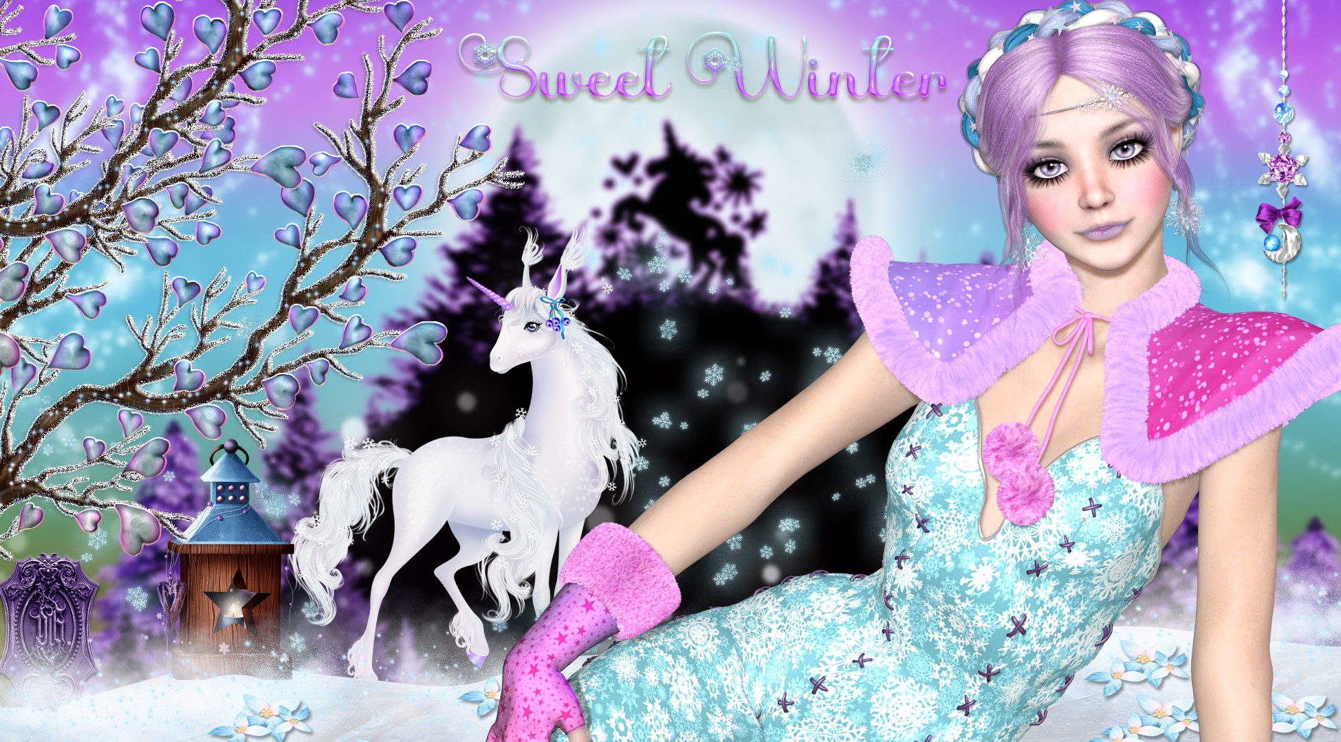 Sweet Winter Wallpaper by anaterium