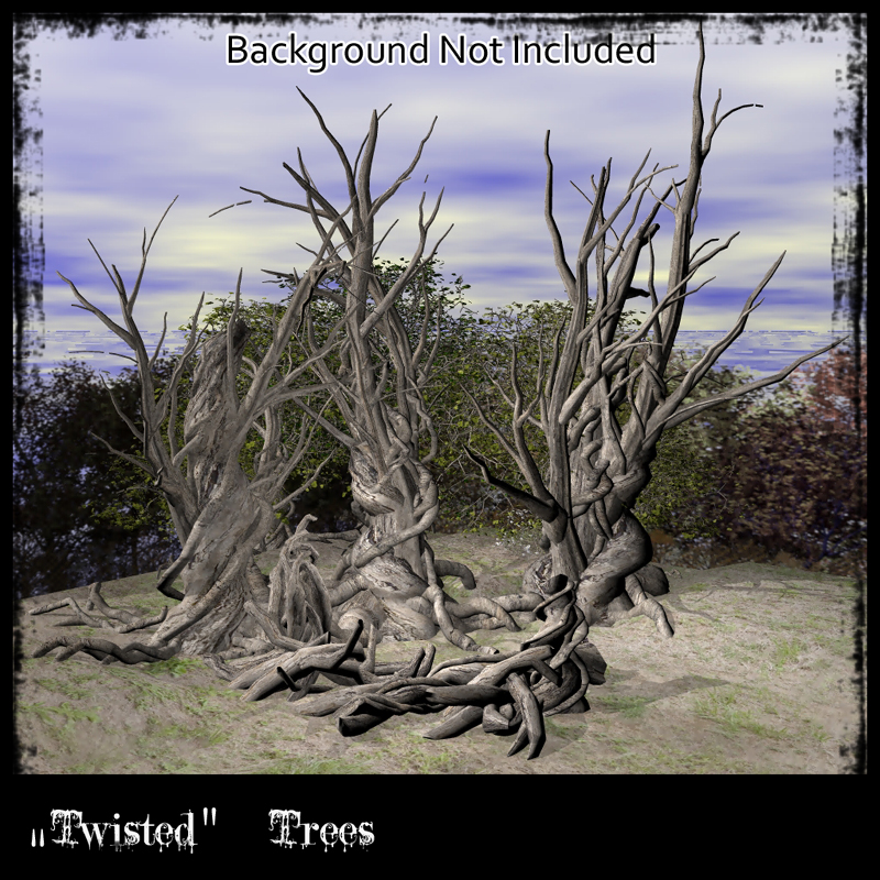 Twisted Trees 3D Models Ravyns