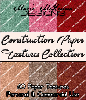 Construction Paper Textures Collection 2D Graphics MarieMcKennaDesigns