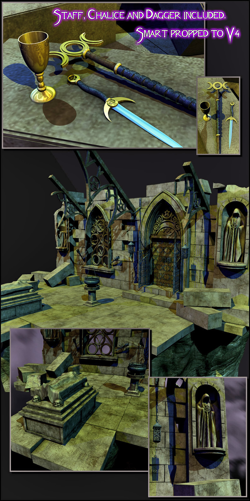 Countess Gothic Goddess - Extended License 3D Models Gaming Extended ...