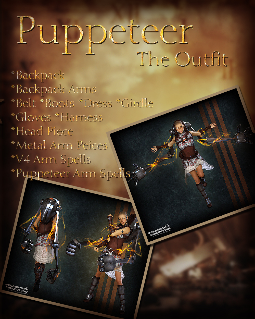 Puppeteer & Puppet Mistress Bundle 3D Figure Essentials lunchlady