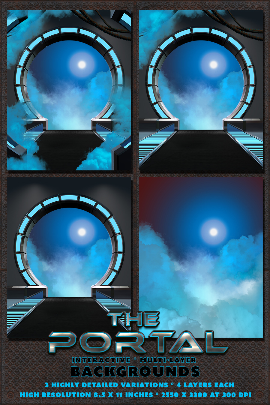 The Portal - Multilayer Interactive Backgrounds 2D Graphics TheToyman