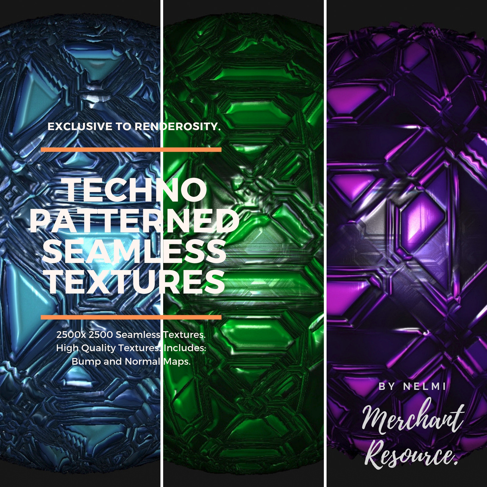 13 Seamless Techno Robot Textures with Texture Maps 2D Graphics nelmi