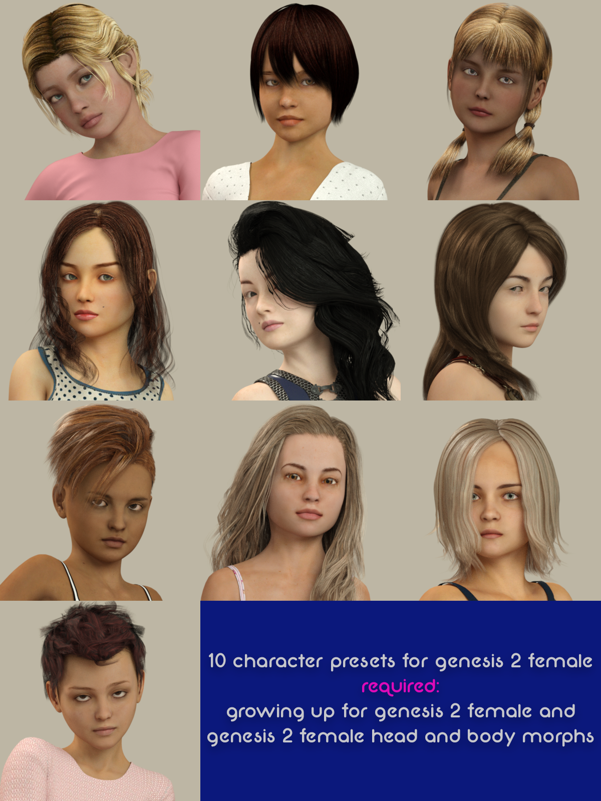 All-New Skyler's Friends for Genesis 2 Female 3D Figure Essentials ...